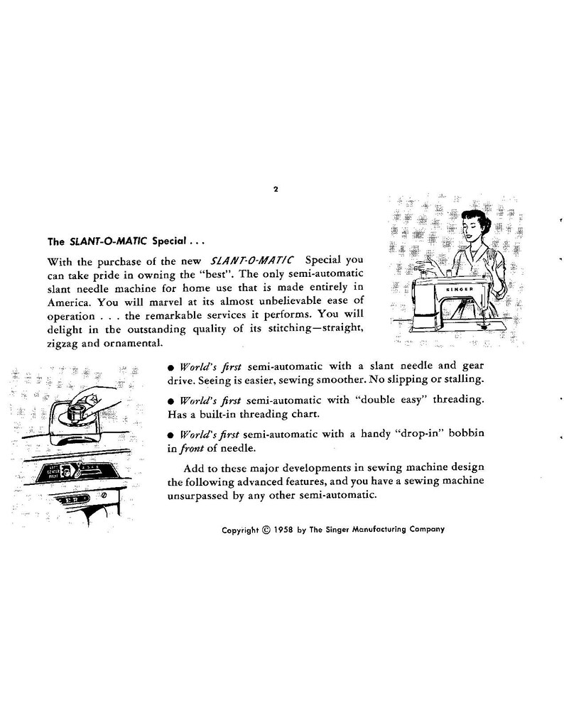 Singer 403 Slant-o-matic Sewing Machine Instruction Manual (PDF) - Etsy