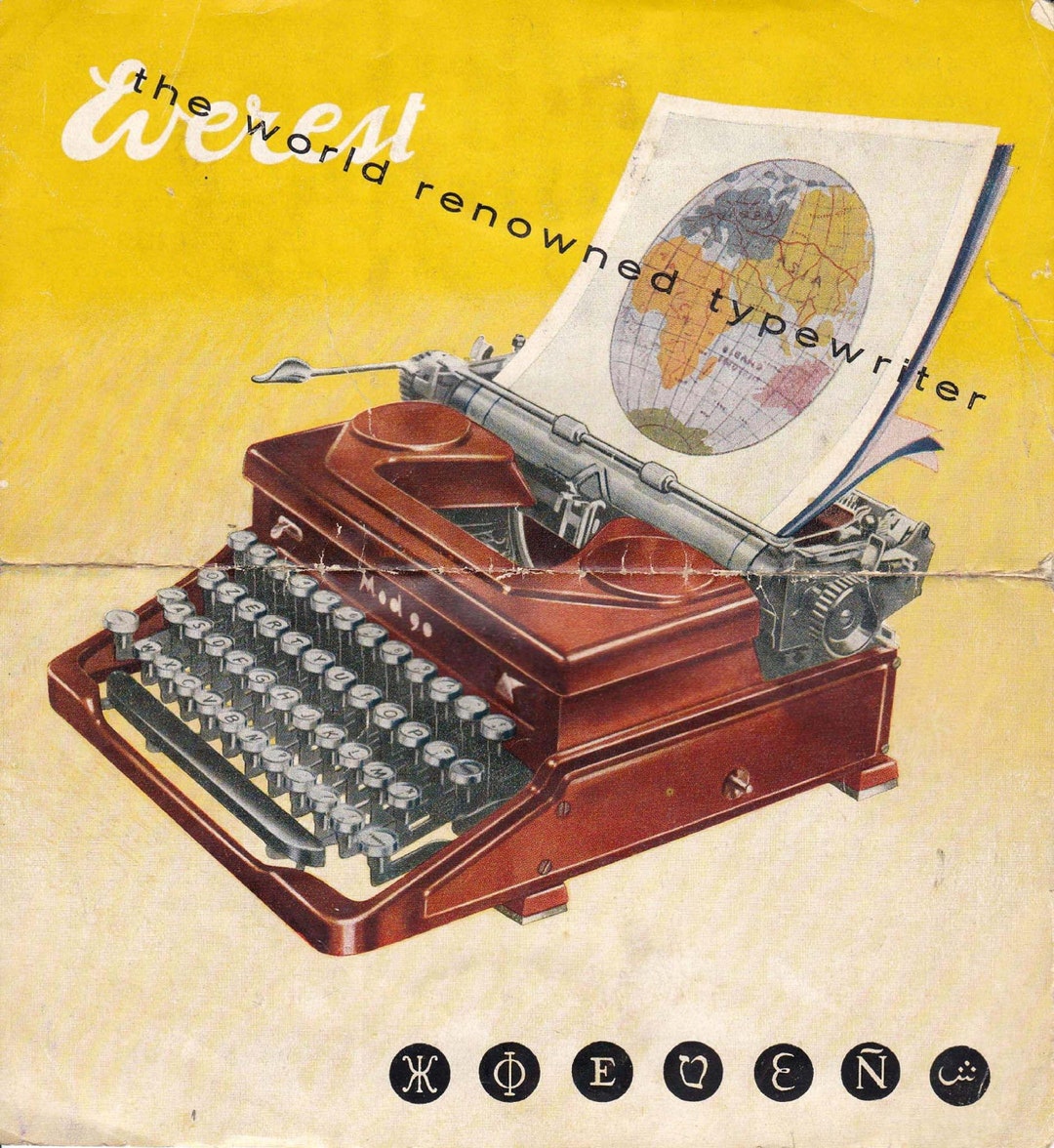 Everest 90 Typewriter Instruction Manual - Complete User Guide (digital ...
