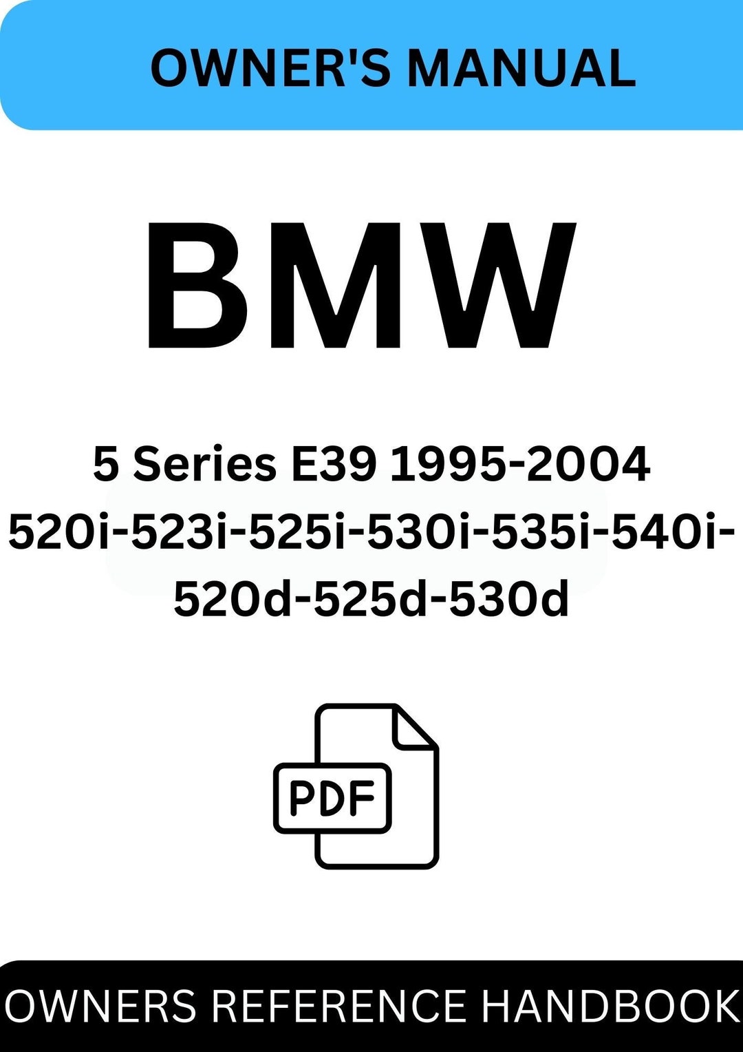 BMW 5 Series E39 520i-523i-525i-530i-535i-540i-520d-525d-530d 1995-2004 ...