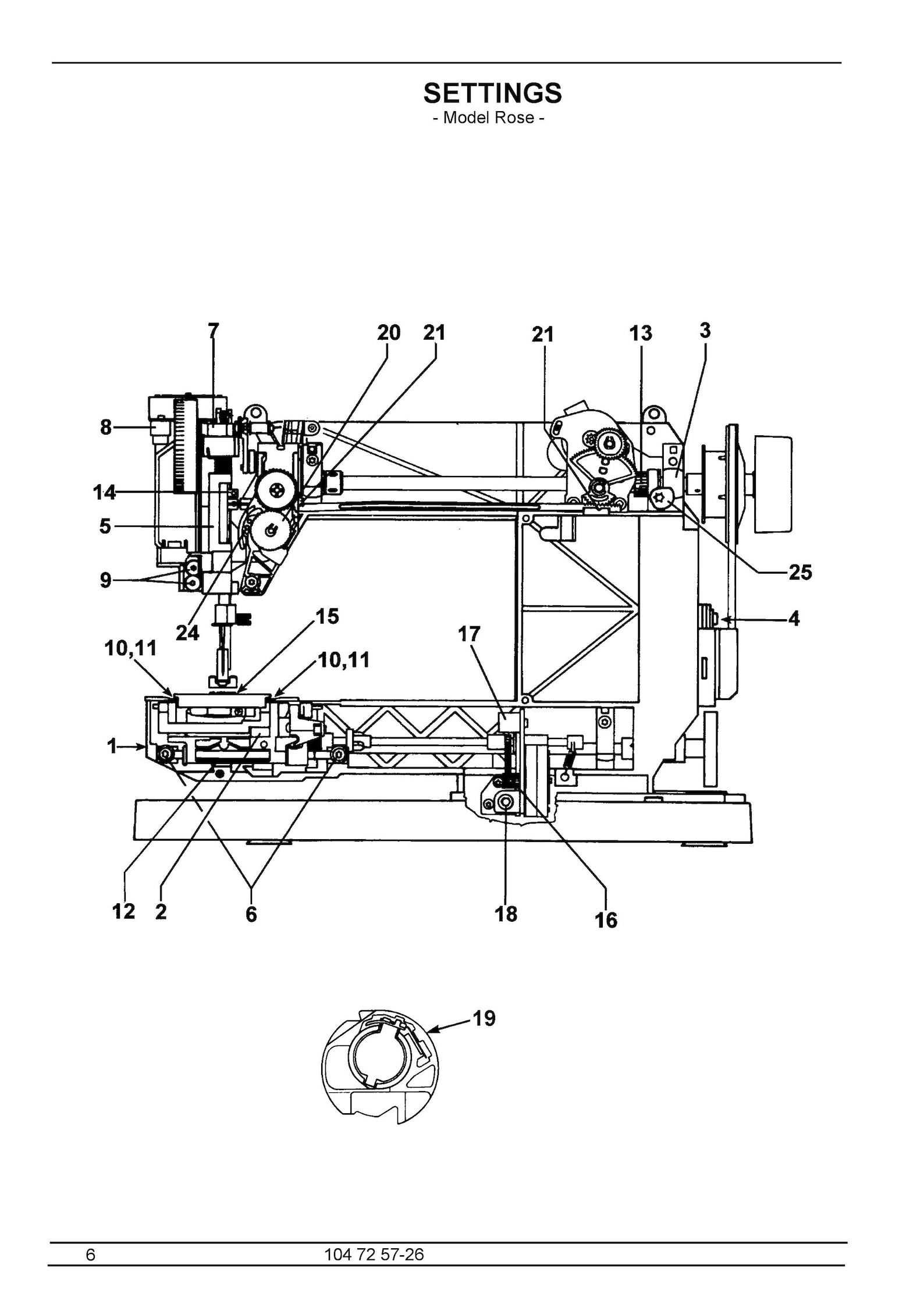 Husqvarna VIKING 350-400-500-600 Sewing Machine Service Manual ...