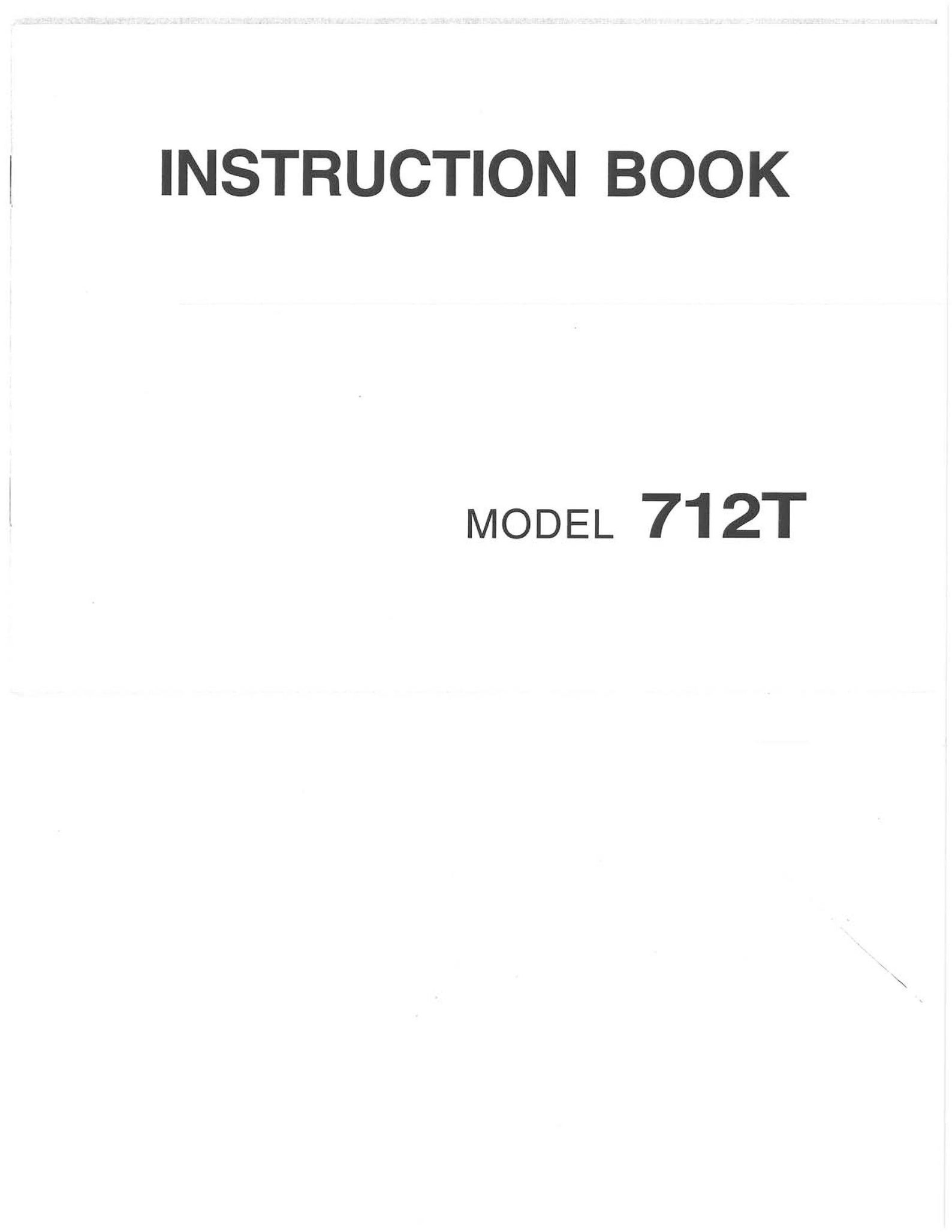 Janome 712T Sewing Machine Instruction Manual User Manual - Etsy