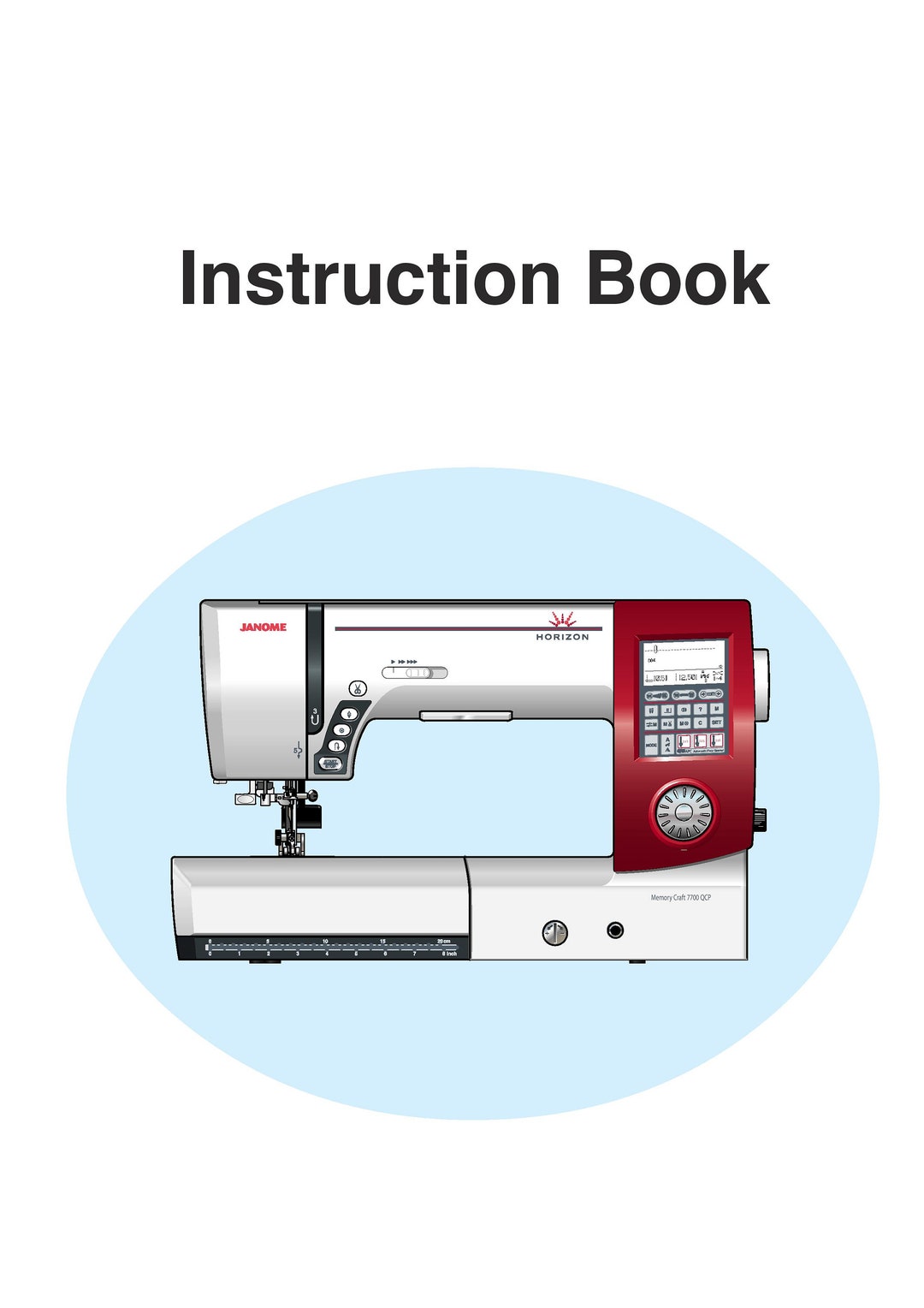 Janome Memory Craft 7700 QCP Sewing Machine Instruction Manual (PDF) - Etsy