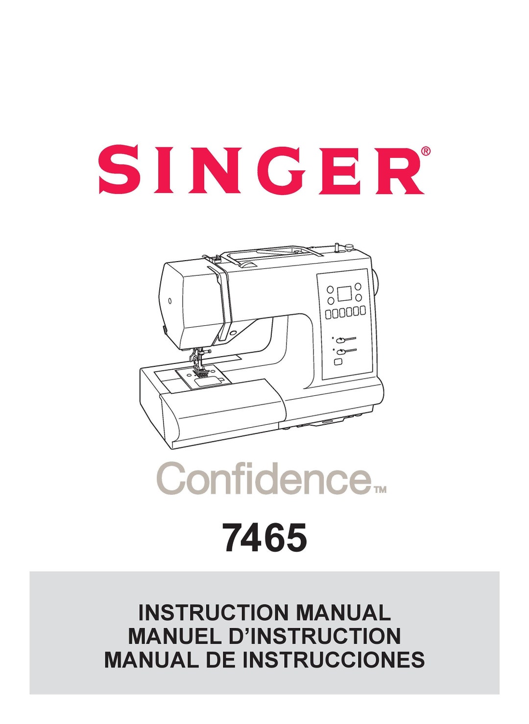 Manuale di istruzioni per la macchina da cucire Singer 7465 Confidence ...