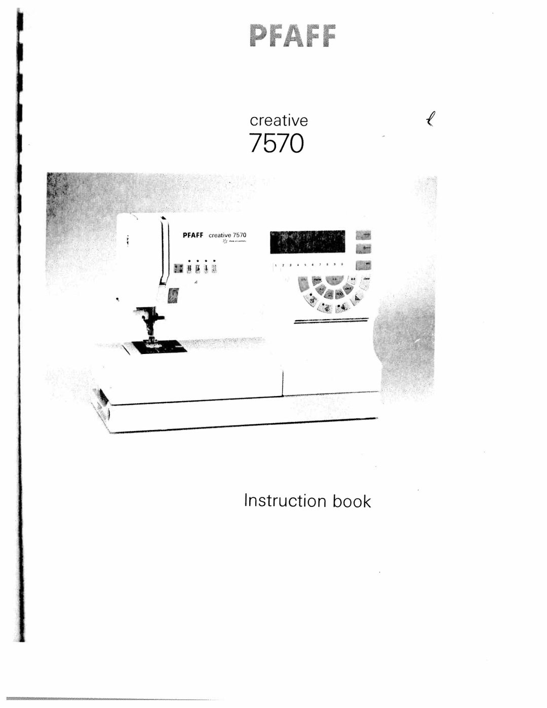 Pfaff Creative 7570 Sewing Machine Instruction Manual - English - Etsy