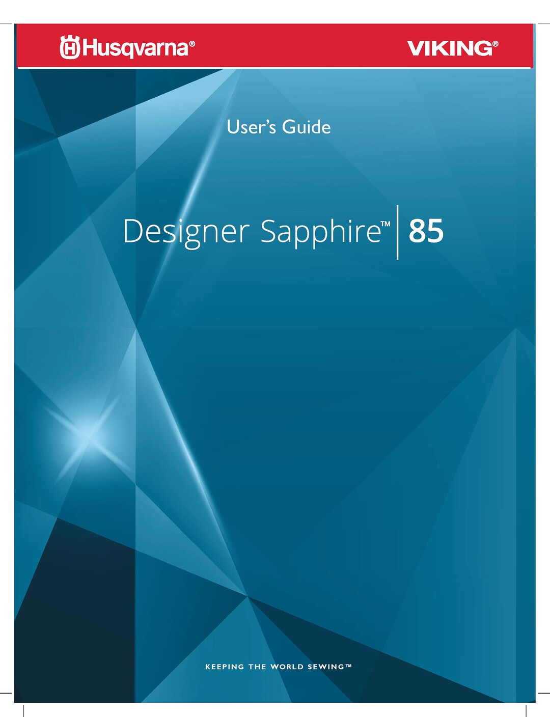 Husqvarna Viking Designer Sapphire 85 Sewing Machine User Manual - Etsy