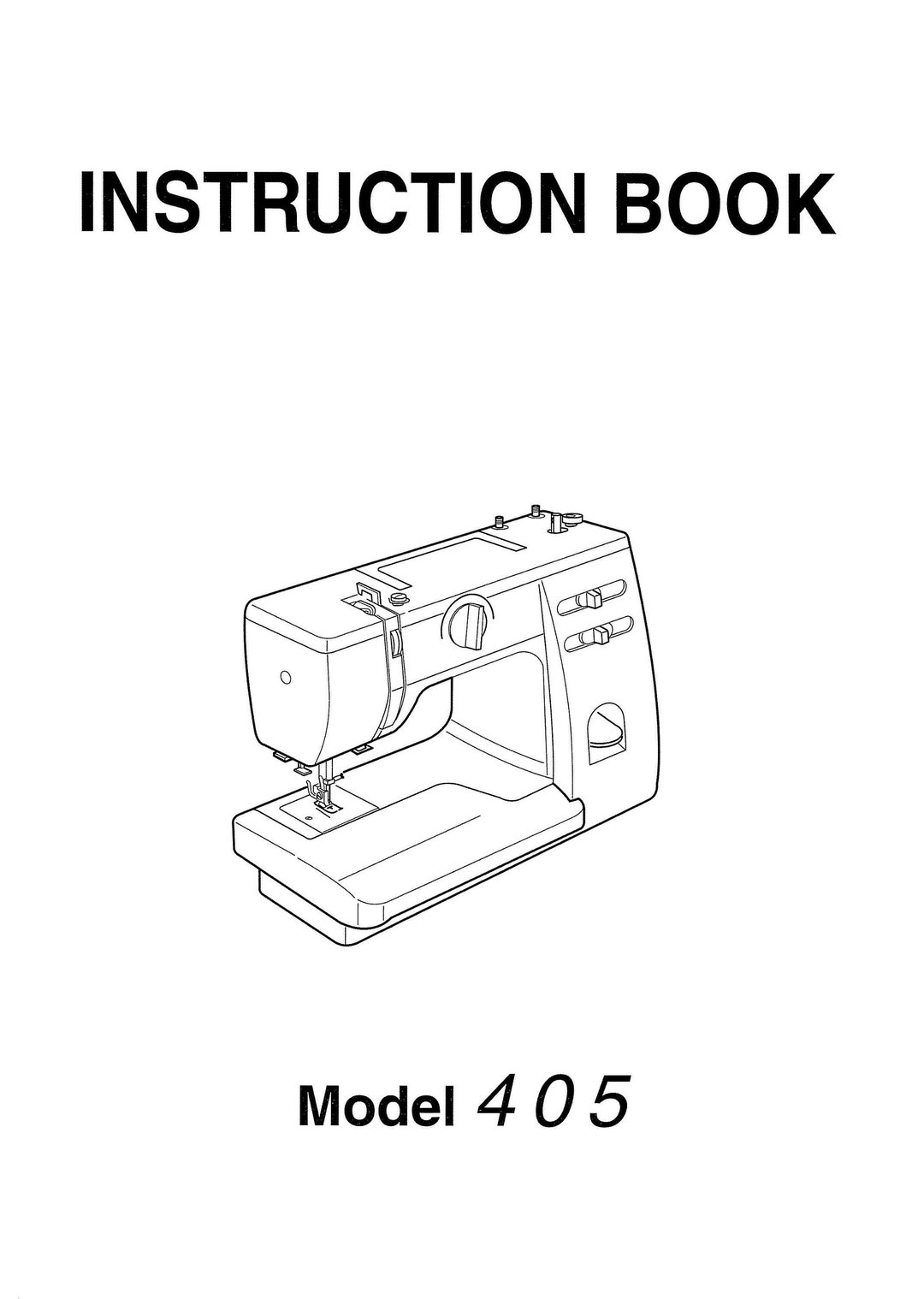 Janome 405 Sewing Machine Instruction Manual (PDF) - Etsy