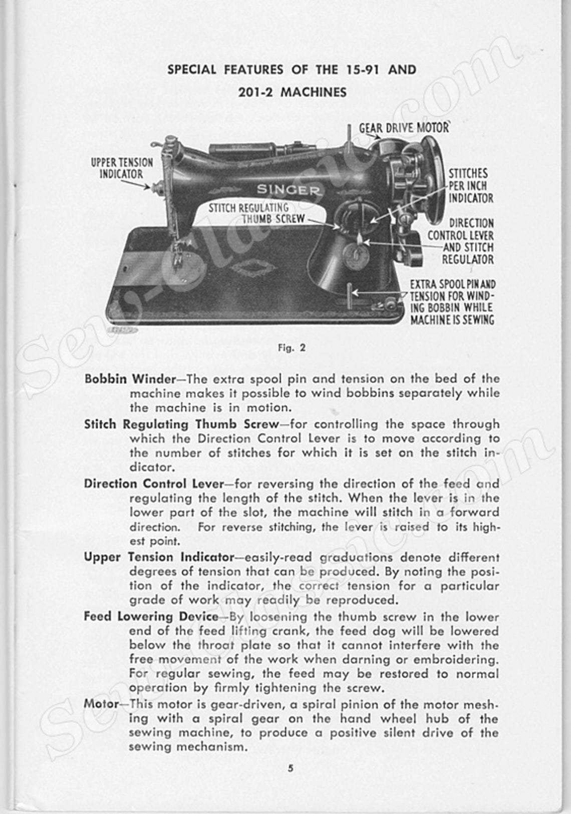 Singer Student Handbook - Sewing- Machine- Service Manual - Instruction ...