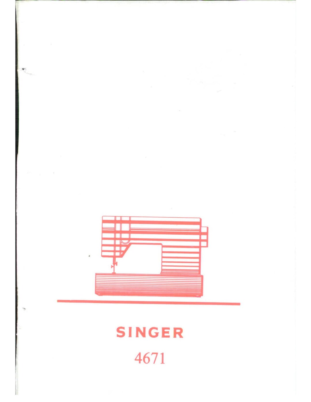 Singer 4671 Sewing Machine Instruction Manual (PDF) - Etsy