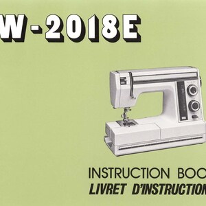 Janome SW-2018E Sewing Machine Instruction Manual (PDF) - Etsy