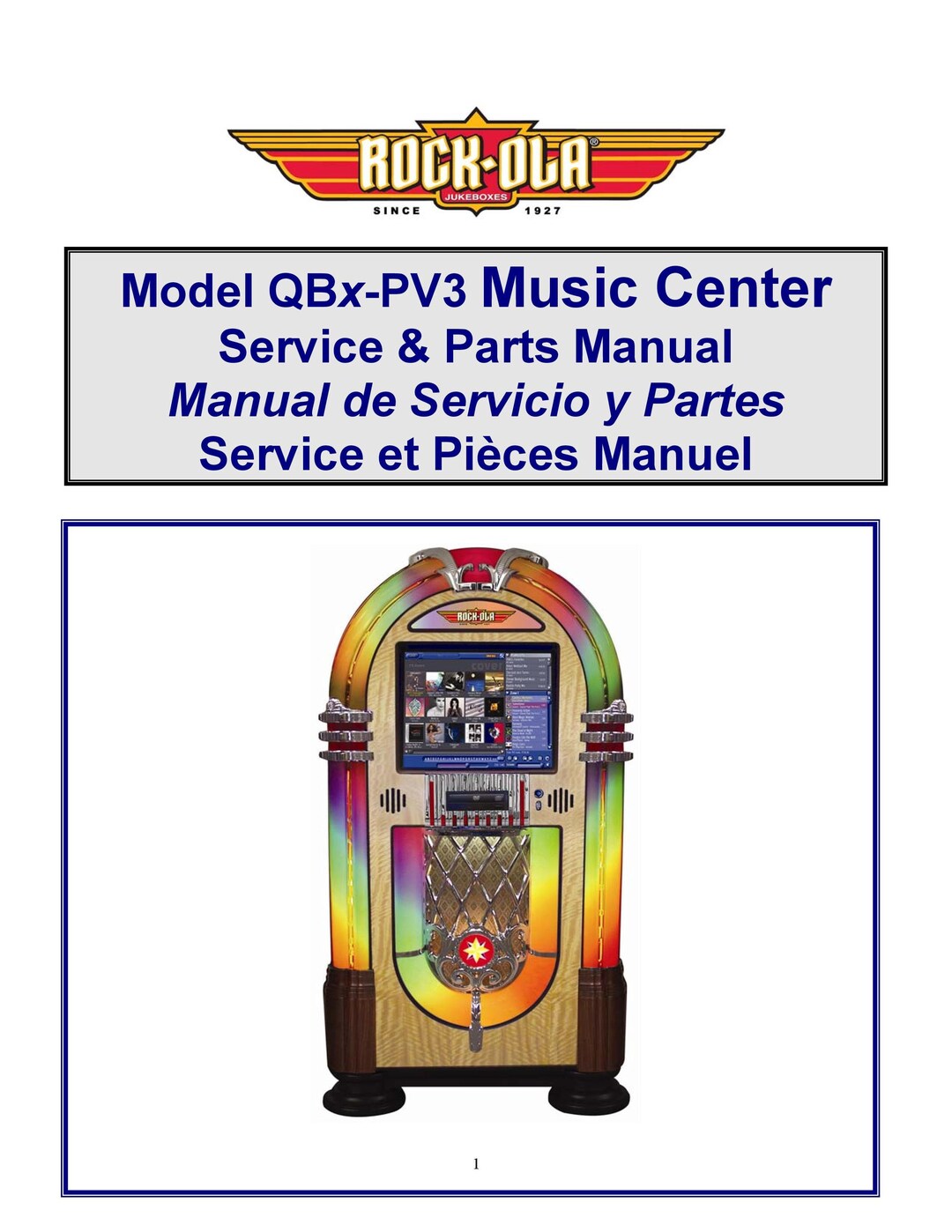 Rock-ola Qbx-pv3 Service & Parts Manual: Wiring Diagram - Etsy