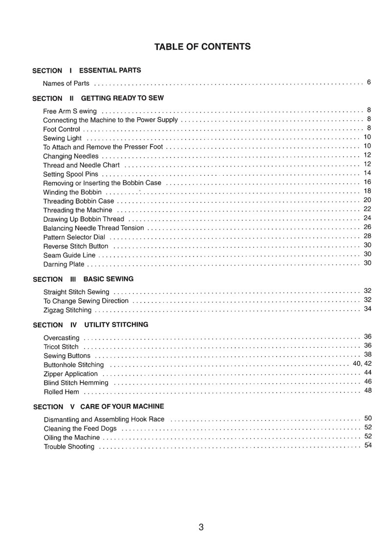 Janome JF 1004 Sewing Machine Instruction Manual User Manual Complete ...