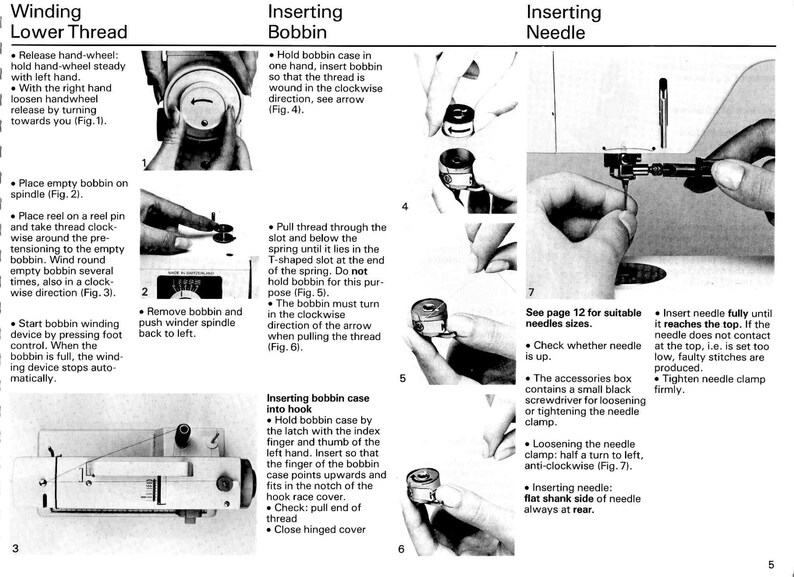 Bernina 801 Sport, 802, 803 Sewing Machine User Manual - English - Etsy