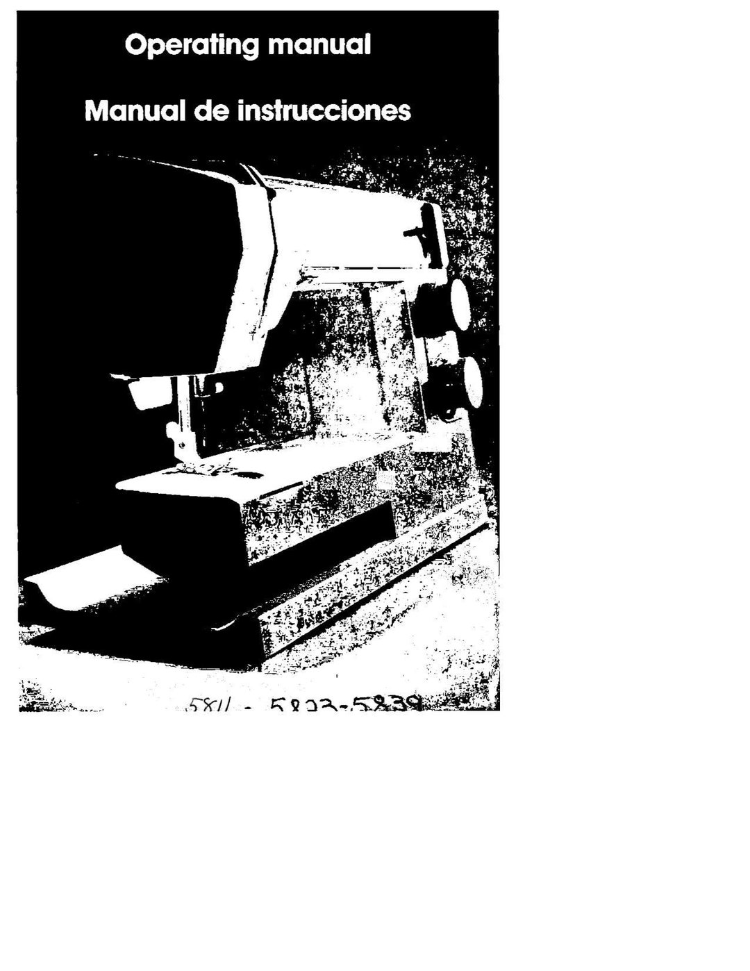 Singer 5811 5823 5839 Sewing Machine User Manual: English & Spanish ...