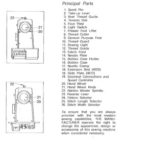 Singer 4012 4022 Sewing Machine Instruction Manual (PDF) - Etsy