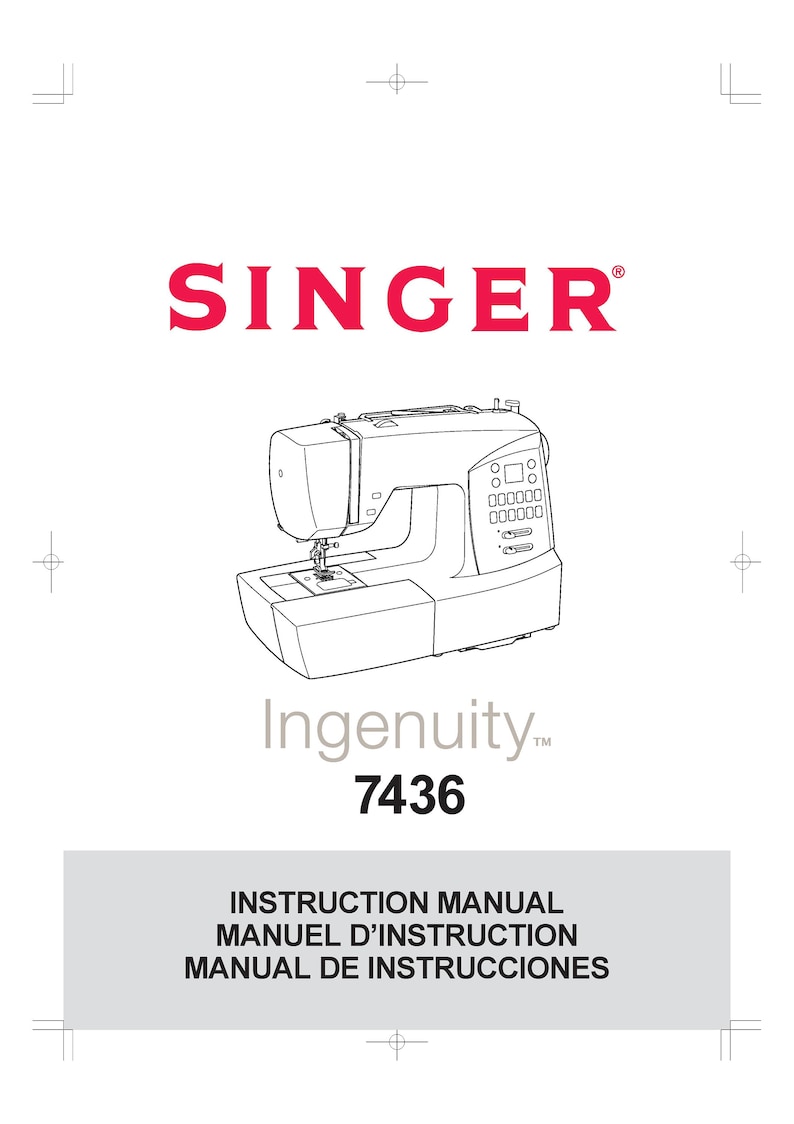 Singer 7436 Ingenuity Sewing Machine Instruction Manual User Manual ...