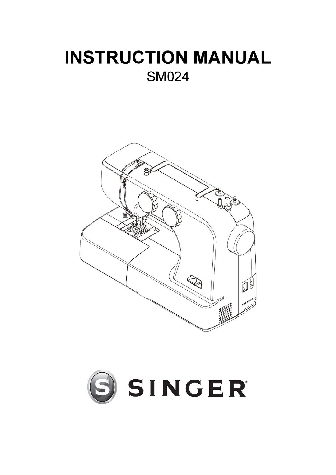 Singer SM024 Sewing Machine Instruction Manual - User Manual - Complete User Guide - English - Etsy