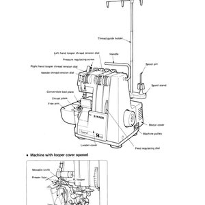 Singer 14U12 Overlock Sewing Machine User Manual (PDF) - Etsy