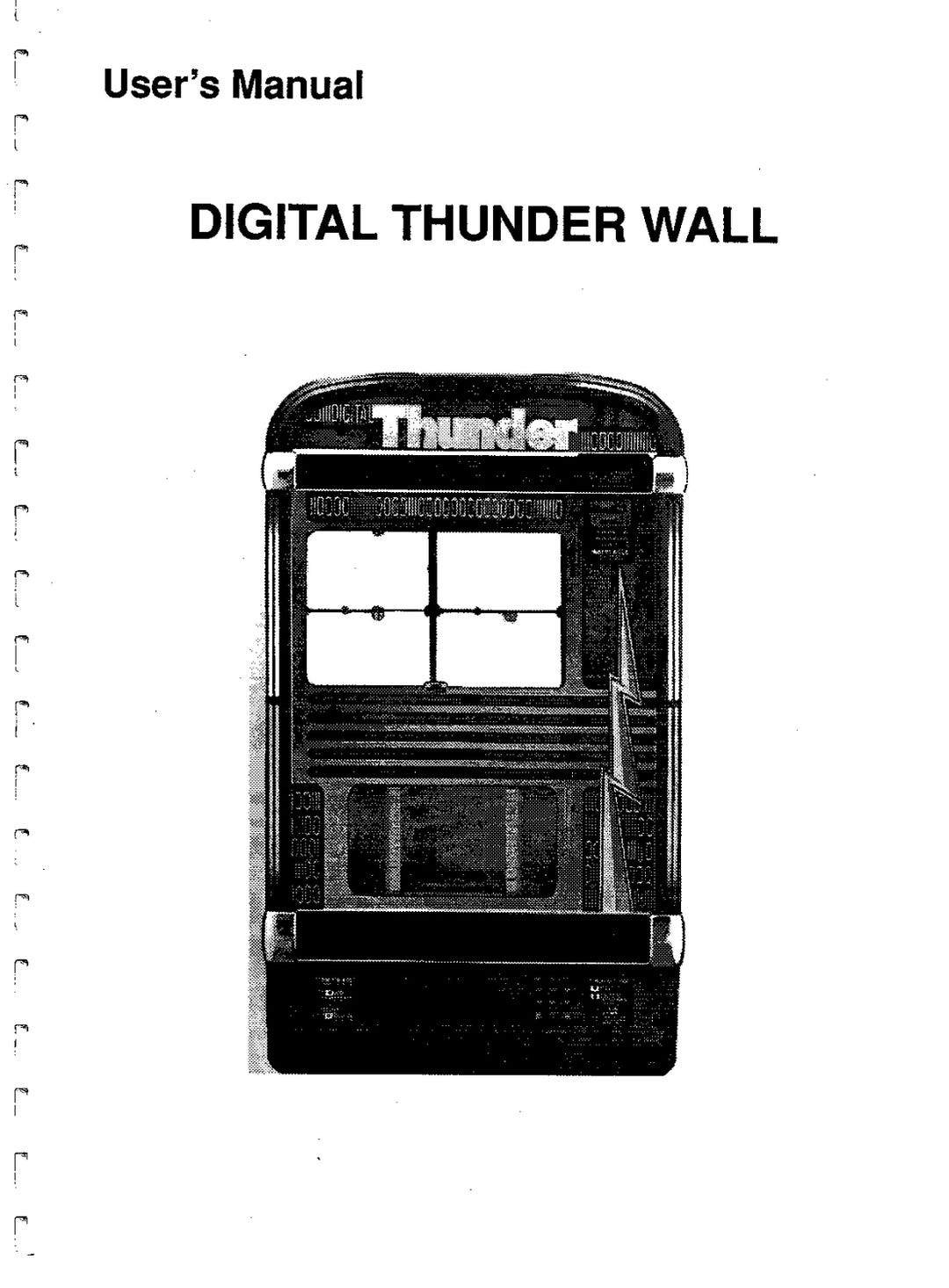 NSM Digital Thunder Wall User Manual Service Manual Instruction Manual English - Etsy