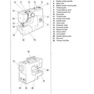 Janome JF 1004 Sewing Machine Instruction Manual - User Manual ...