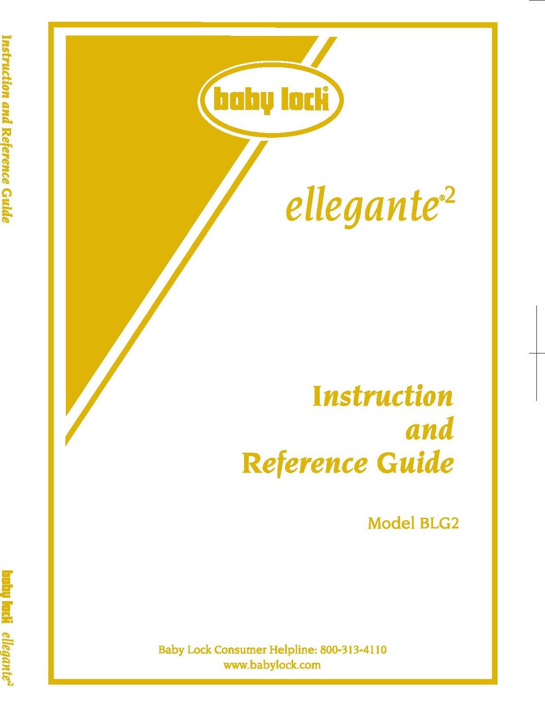 Baby Lock Ellegante 2 BLG2 Sewing Machine Instruction Manual - Etsy