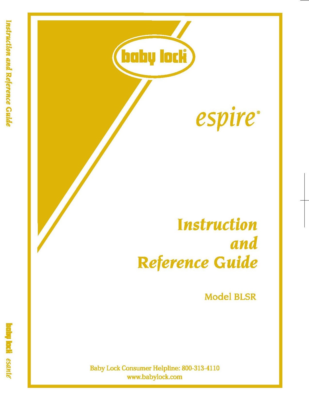 Baby Lock Espire BLSR Sewing Machine Instruction Manual - Etsy