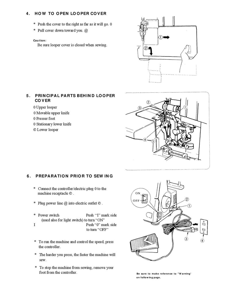Singer 14U444B 14U454B Overlock Sewing Machine User Manual Instruction Manual User Guide English ...
