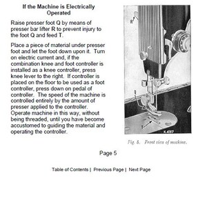 Singer 99 & 99K Sewing Machine Instruction Manual (PDF) - Etsy