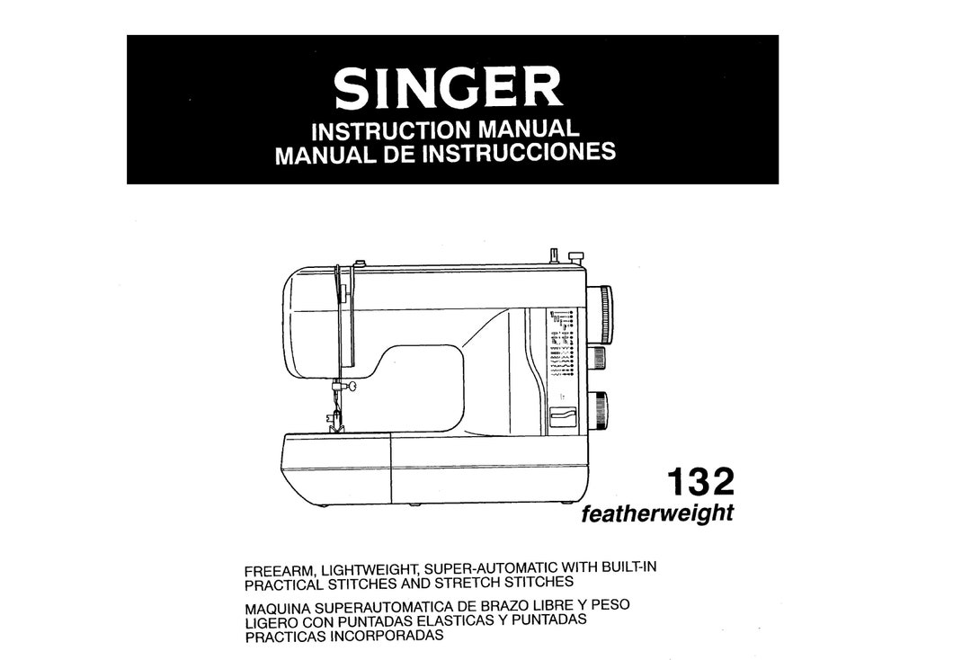 Singer 132 Featherweight Sewing Machine Instruction Manual (PDF) - Etsy