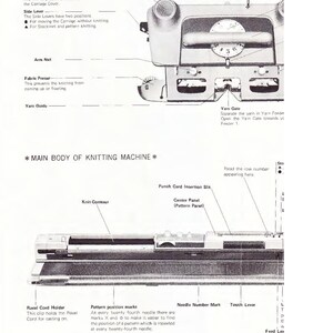 Singer 327 - 329 Memo-matic Knitting Machine Instruction Manual - User ...