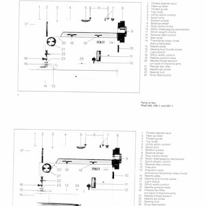 Pfaff 294/295 Sewing Machine Instruction Manual - English - Etsy