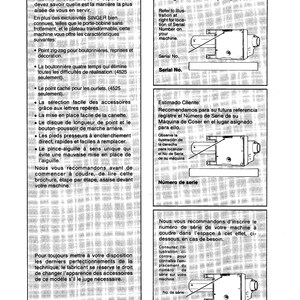 Singer 4522 - 4525 - 6605 - 6211 - 6011 - 6012 - 6212 - 7011 Sewing ...