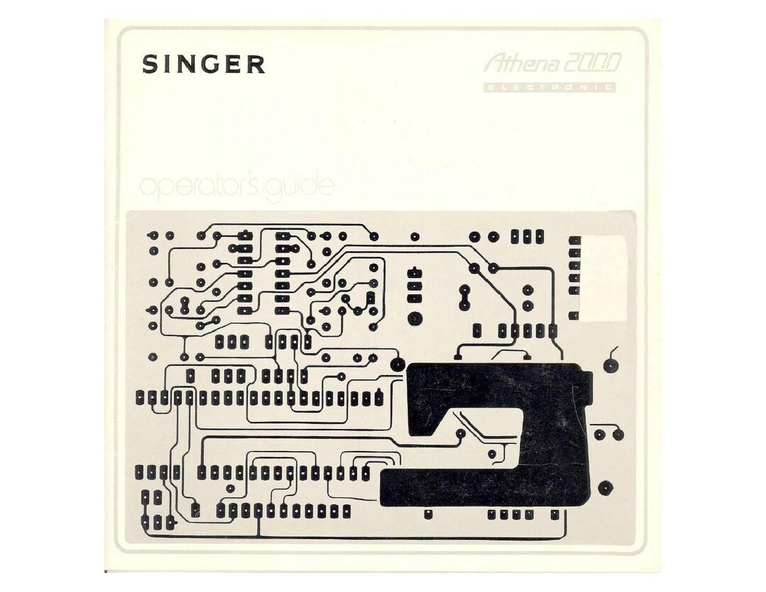 Singer 2000 Athena Sewing Machine Instruction Manual (PDF) - Etsy