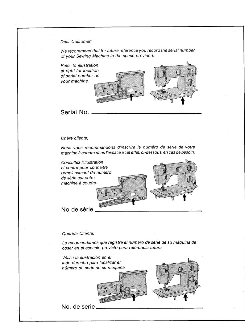 Singer 3004 3014 Sewing Machine Instruction Manual (PDF) - Etsy