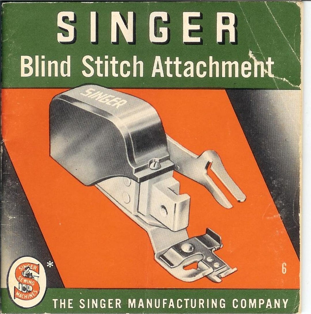 Singer Blindstitch- Attachments - Sewing Machine - Service Manual ...