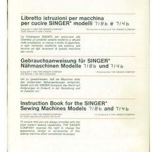 Singer 7146 - 7186 Sewing Machine Instruction Manual - User Manual ...