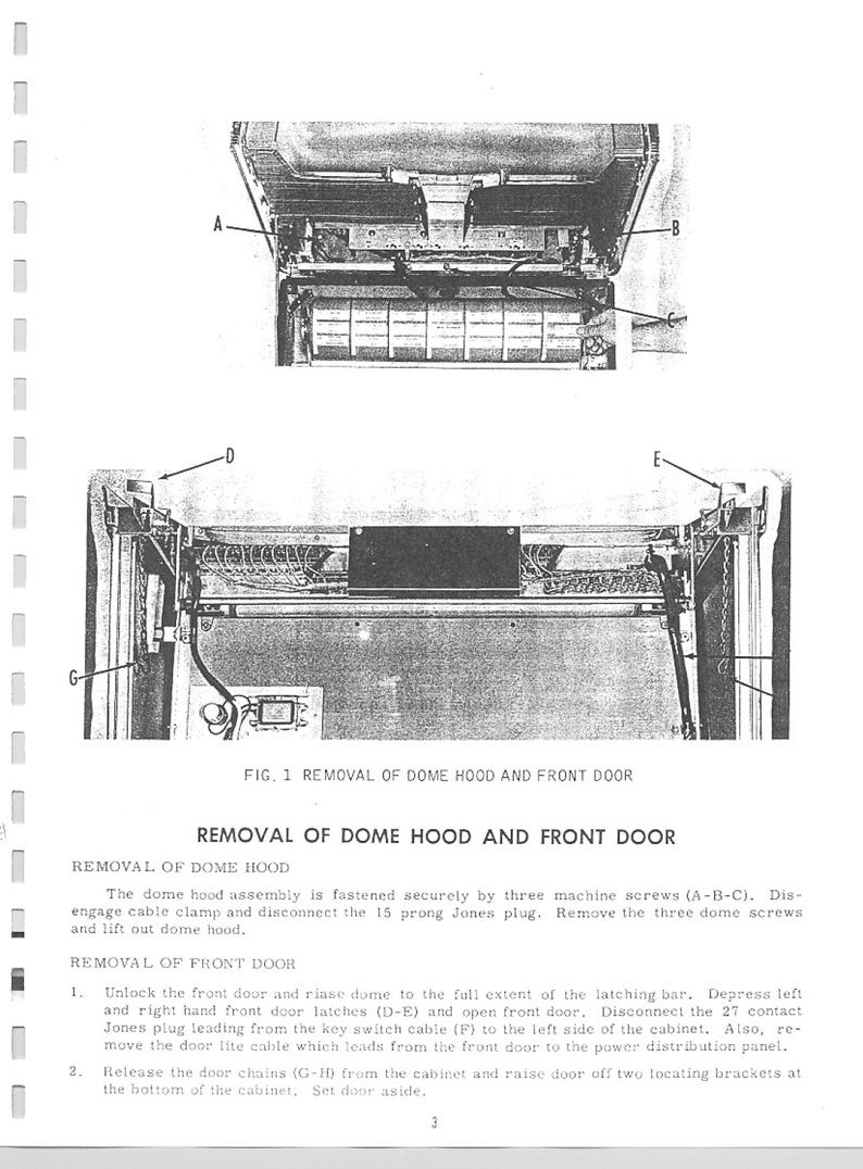 Rock-ola 1475 Service Manual: Wiring Diagram & Parts List - Etsy