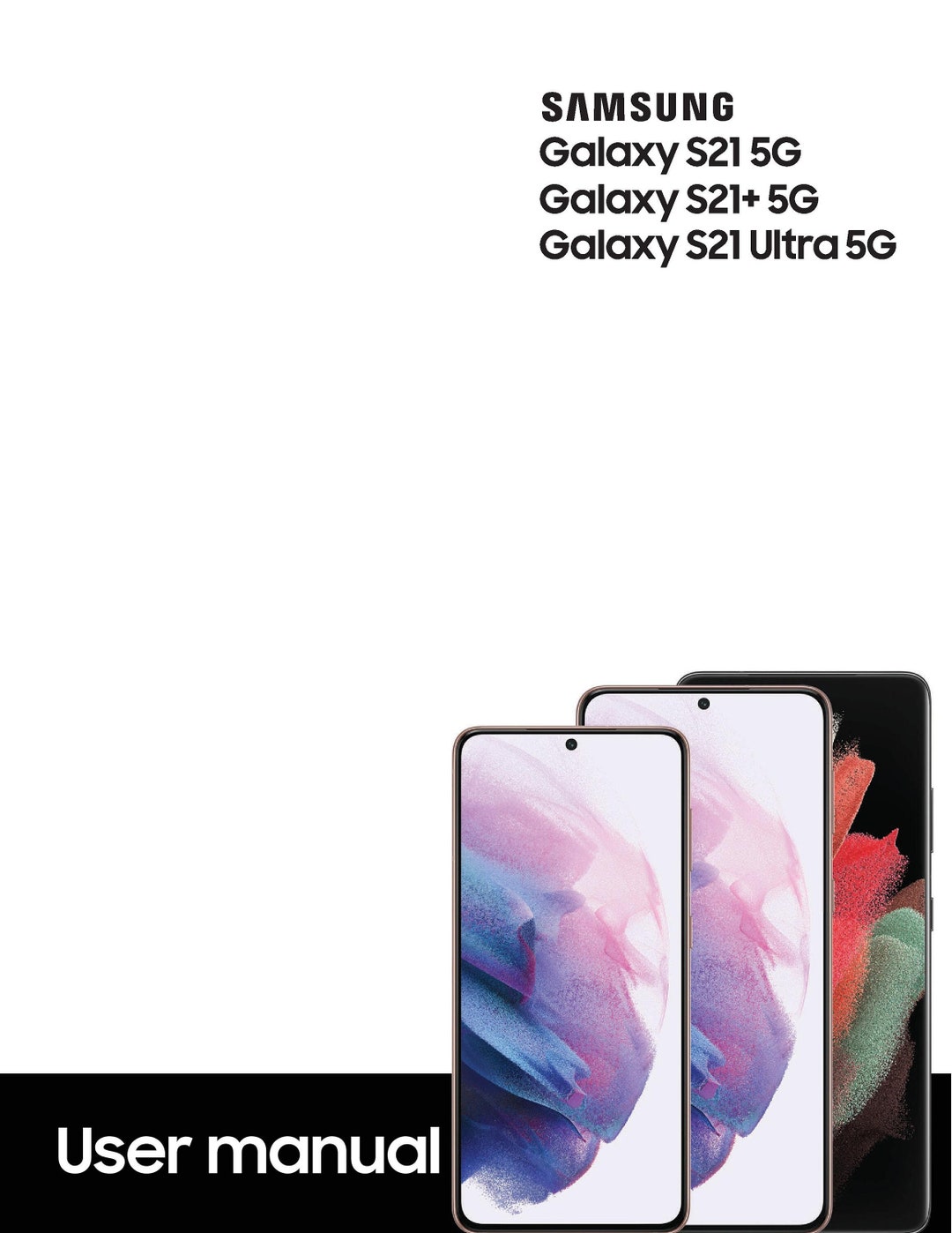 Samsung Galaxy S21 - S21+ - S21 Ultra 5G Owners Manual - User Manual ...