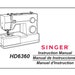 Singer HD6360 Sewing Machine Instruction Manual (PDF) - Etsy