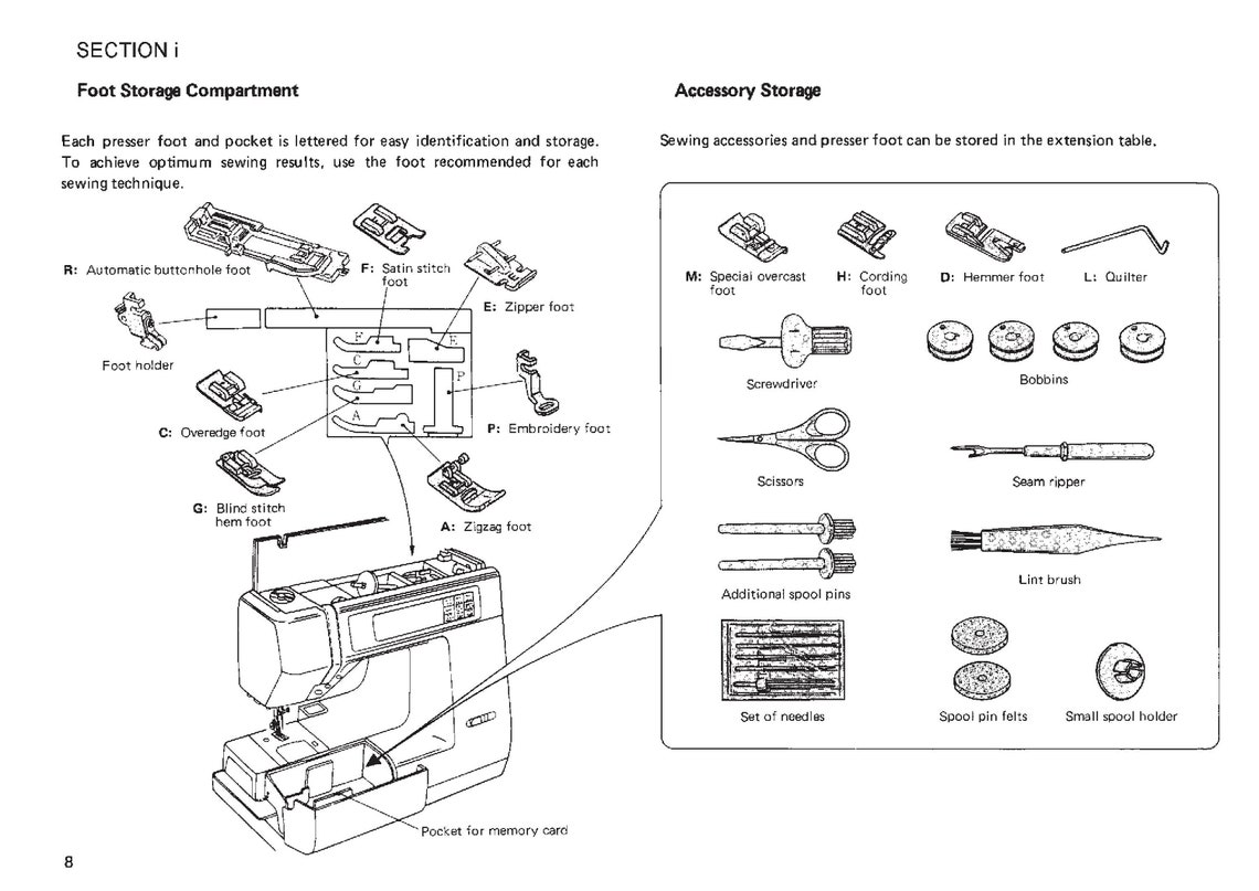 Janome 8000 Memory Craft Sewing Machine Instruction Manual - Etsy
