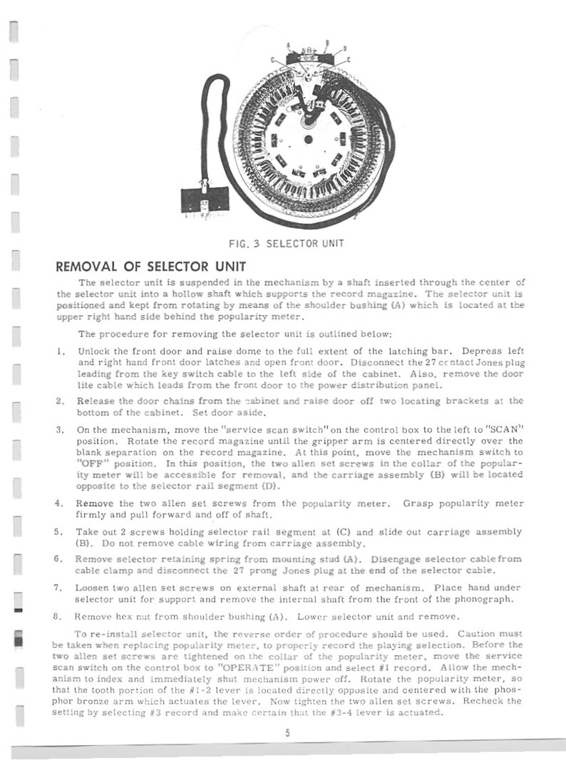 Rock-ola 1475 Service Manual: Wiring Diagram & Parts List - Etsy