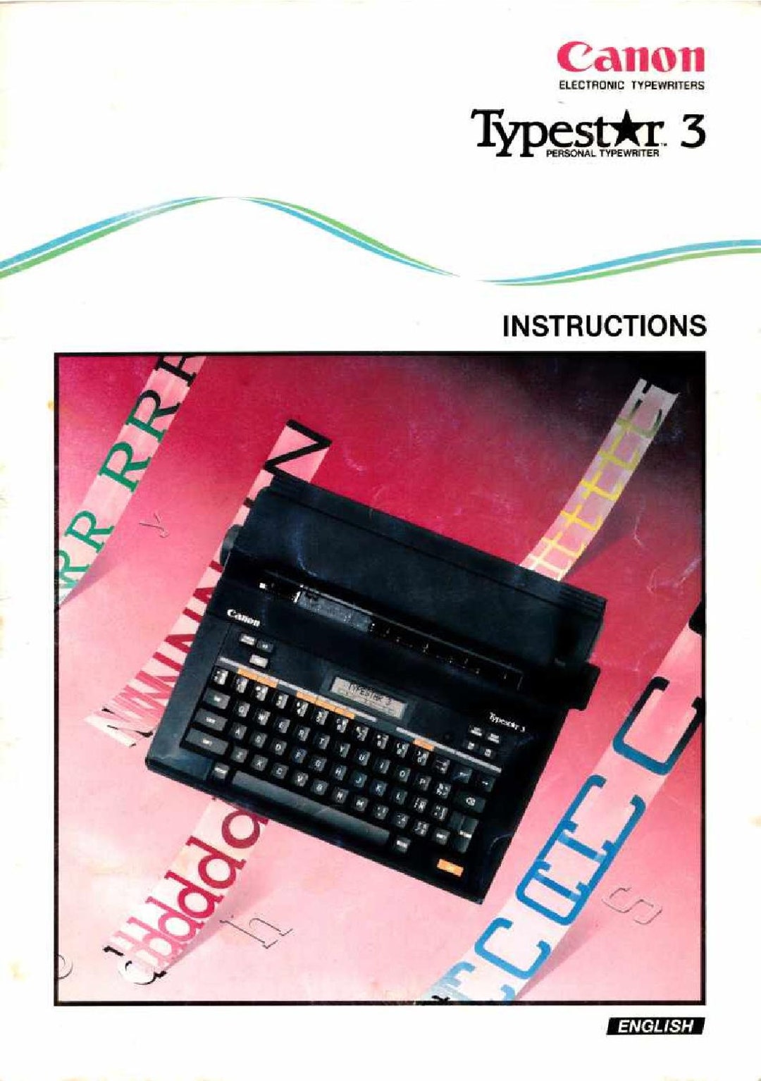 Canon Typestar 3 Typewriter Instruction Manual (digital PDF) - Etsy