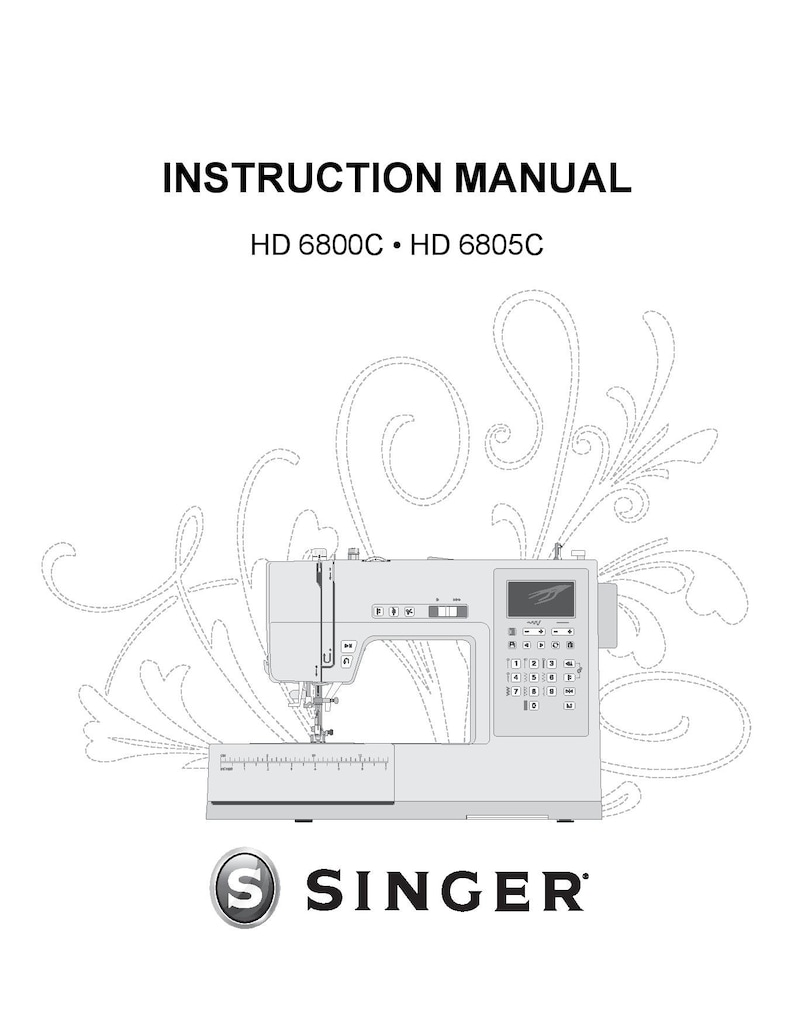 Singer HD 6800C - HD 6805C Sewing Machine Instruction Manual (PDF) - Etsy