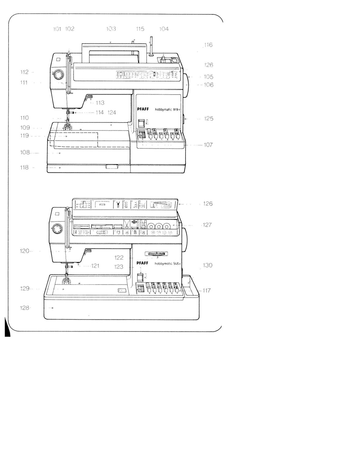 Pfaff Hobbymatic 919 Sewing Machine Instruction Manual - English - Etsy