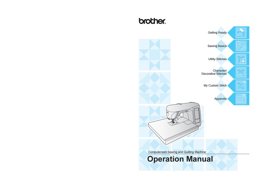 Brother QC1000 Sewing Machine Instruction Manual - Etsy
