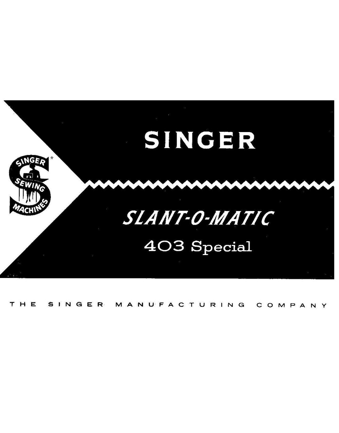Singer 403 Slant-o-matic Sewing Machine Instruction Manual (PDF) - Etsy