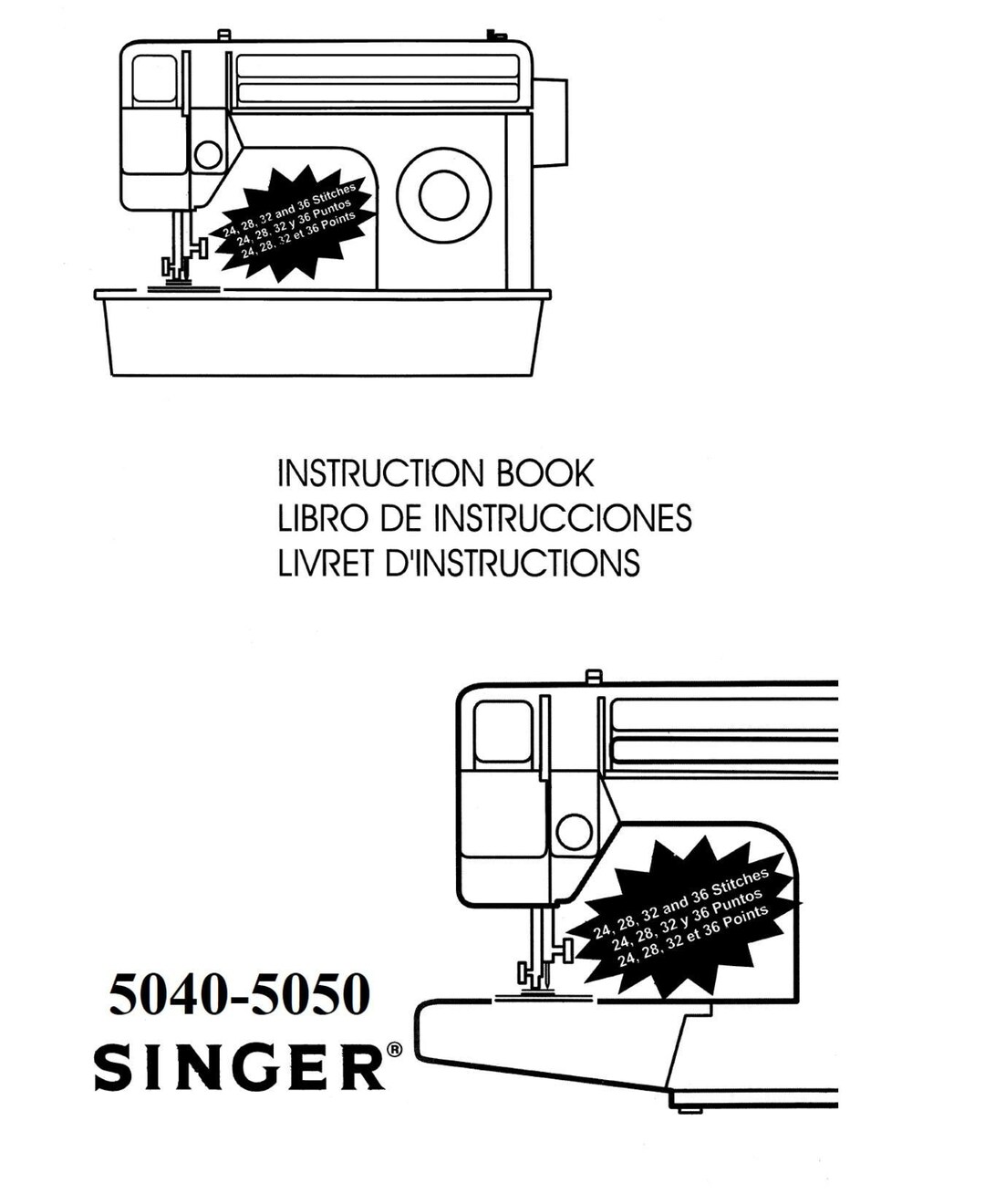 Singer 5040-5050 Sewing Machine Instruction Manual (PDF) - Etsy