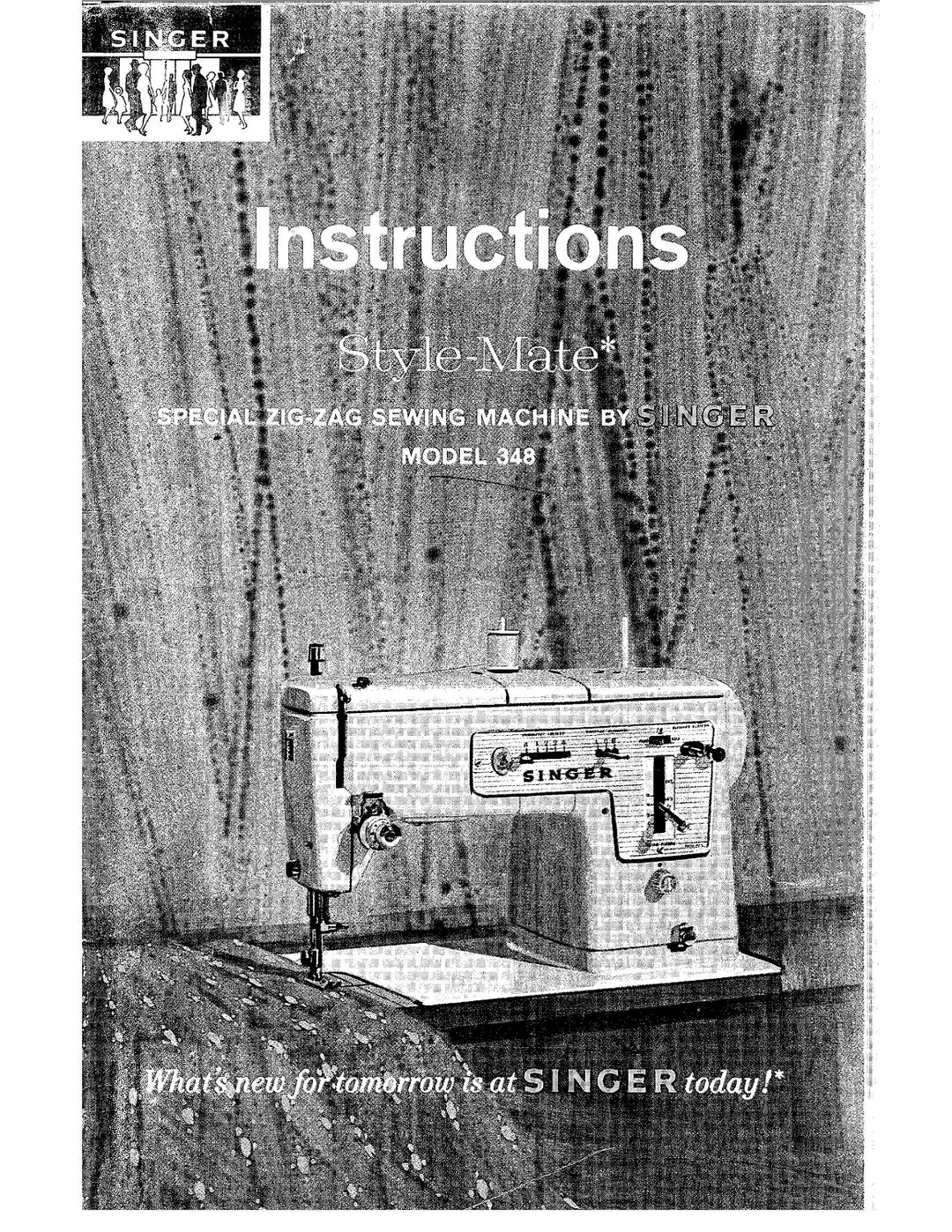 Singer 348 Style Mate Sewing Machine Instruction Manual (PDF) - Etsy