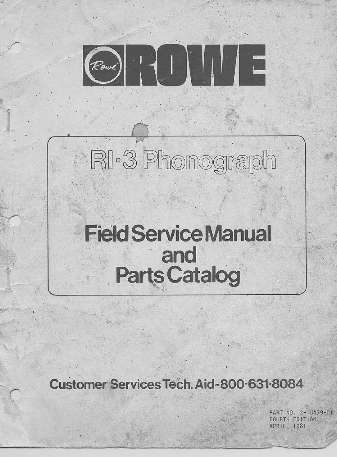 ROWE - RI-3 - Schematic - Service Manual - User Manual - Parts List ...