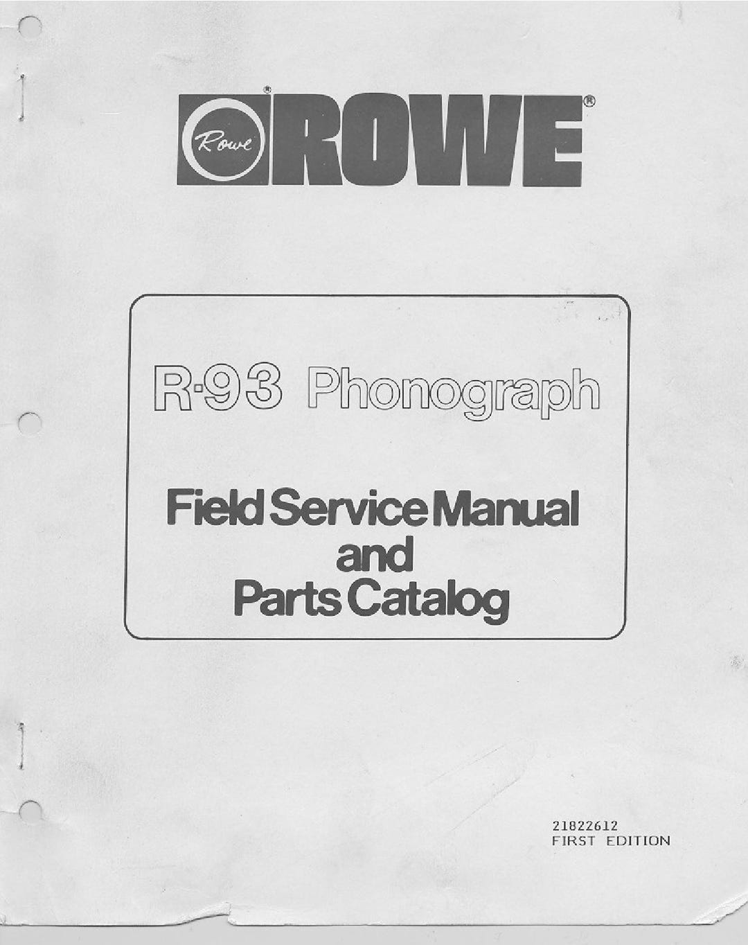 ROWE - R-93 - Schematic - Service Manual - User Manual - Parts List ...
