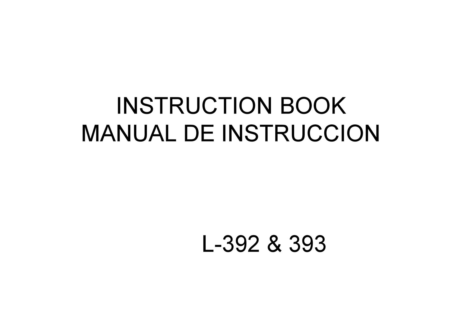 Janome L-392 L-393 Sewing Machine Instruction Manual (PDF) - Etsy